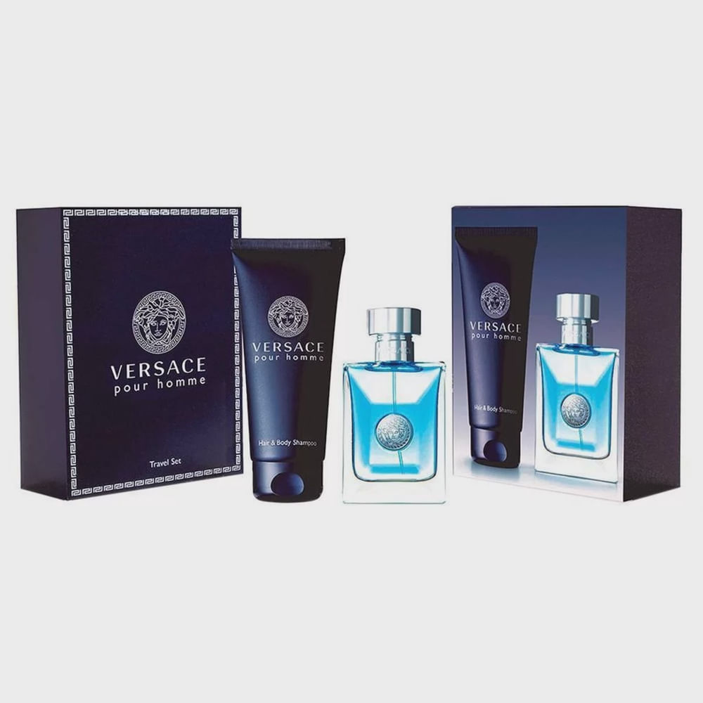 Kit versace pour homme edt 50ML + body shampoo 100ML em Promoção ...