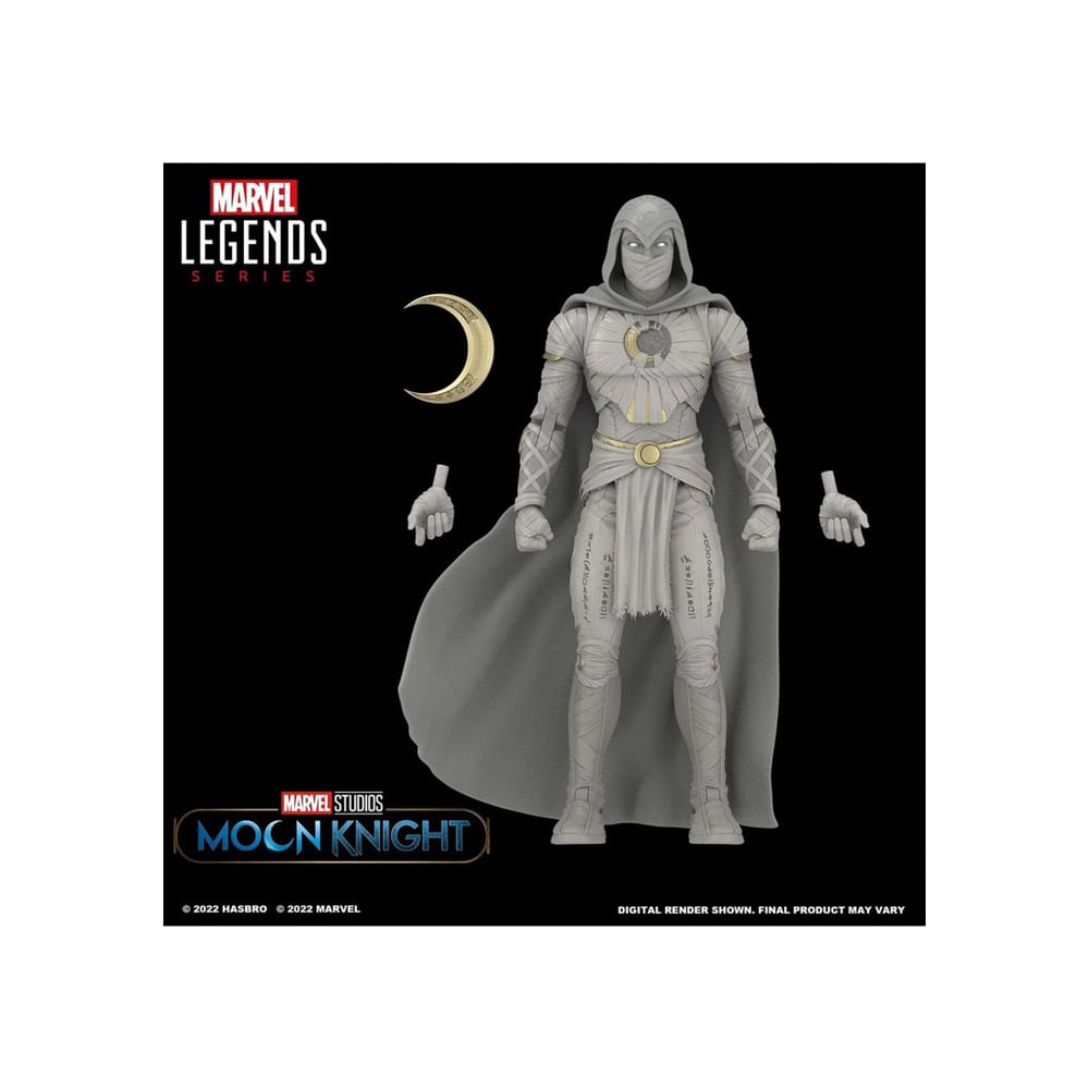 Boneco de ação Marvel Legends Series Disney Plus Moon Knight em ...