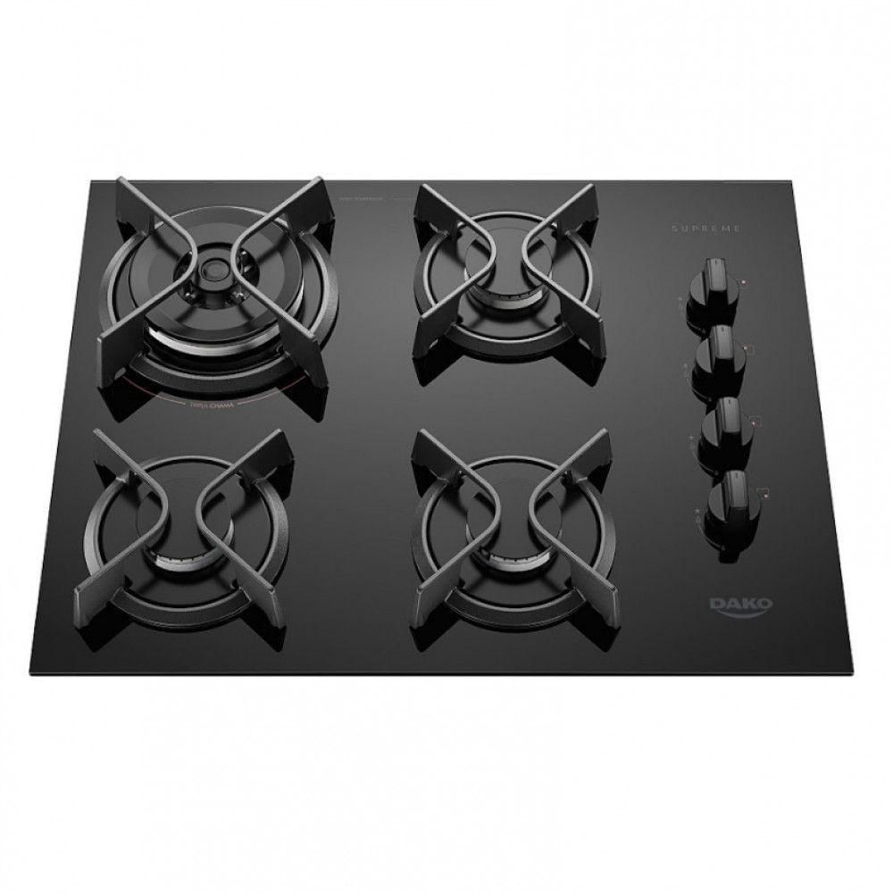 Cooktop Supreme 4 Bocas Com Mesa De Vidro E Tripla Chama Dako Atlas ...