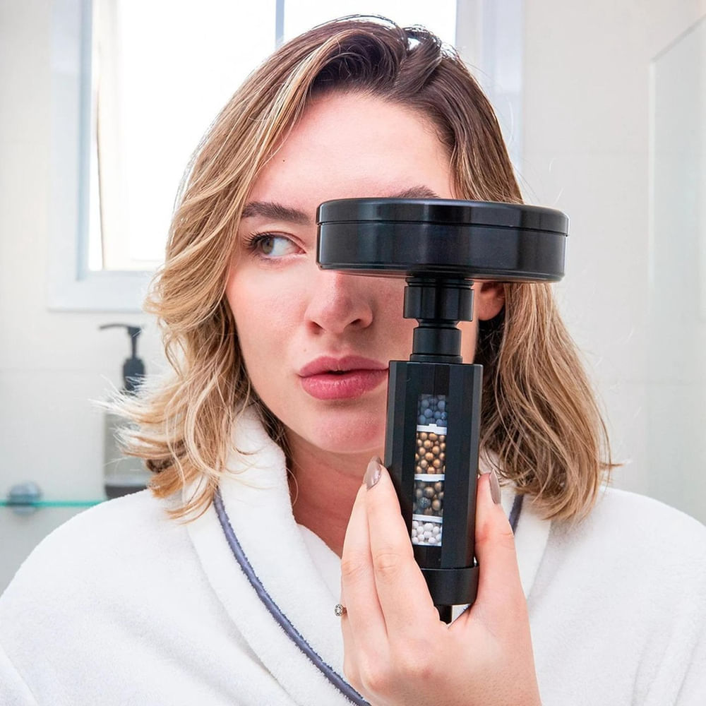 Ducha Chuveiro Sistema Filtragem Pure Shower Select Black em Promoção ...