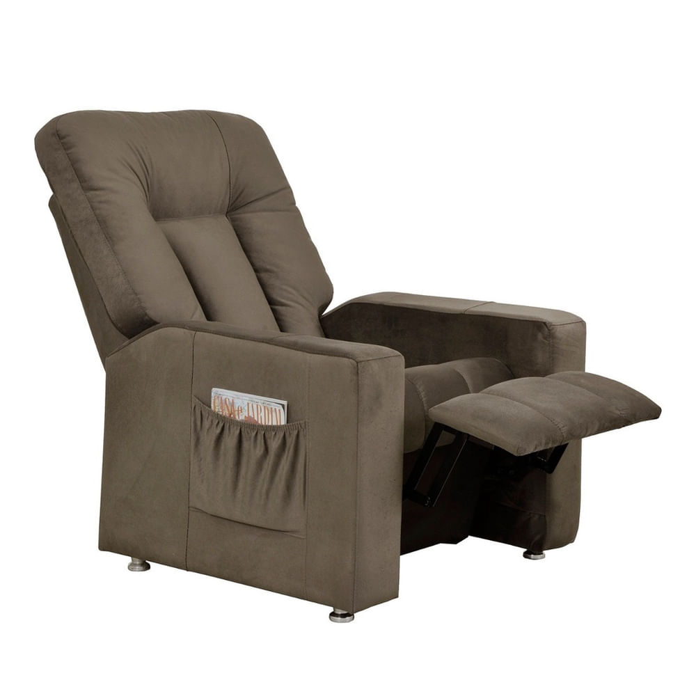 Poltrona Reclinável Pallas MX-5 Suede Marrom E 405 – Matrix em Promoção ...