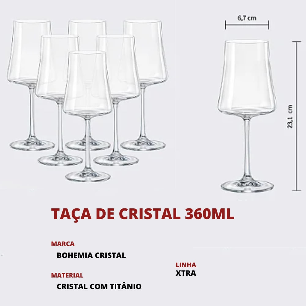 Jogo Com 24 Taças Cristal Linha Xtra Bohemia. em Promoção | Ofertas na ...