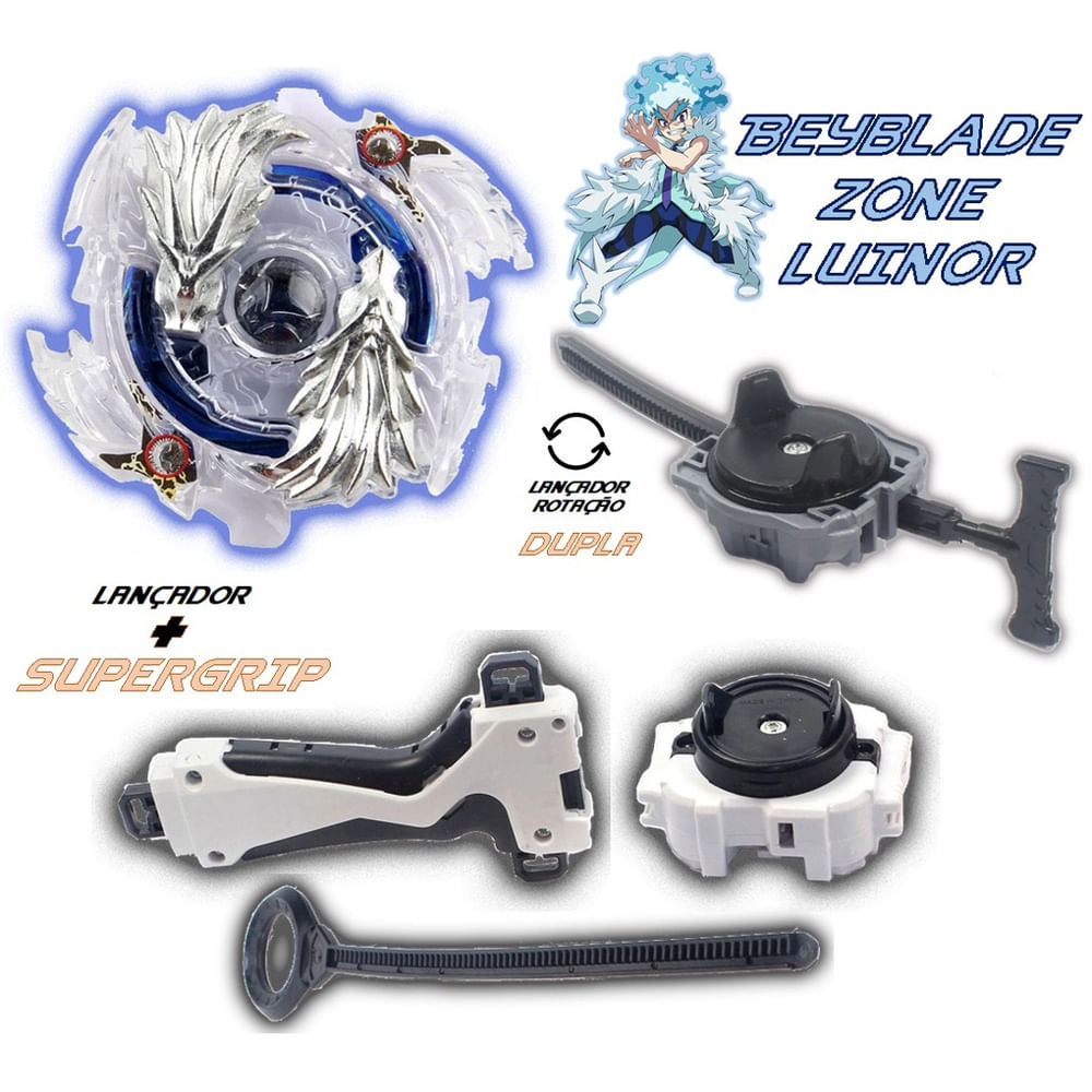 Kit 6 Beyblade Burst Rantaro, Daigo, Shu + Lançadores + Arena + Maleta ...
