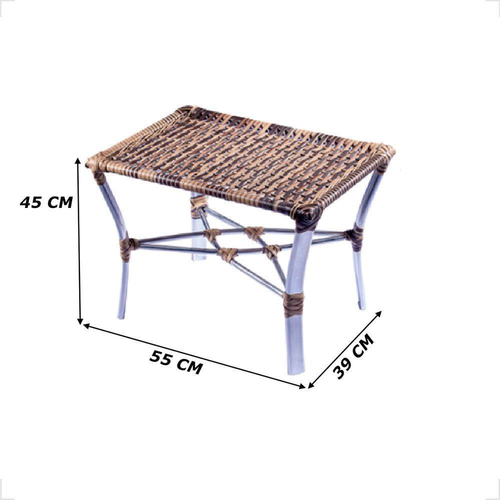Conjunto 2 Cadeiras E Mesa De Centro Alumínio Para área Externa ...