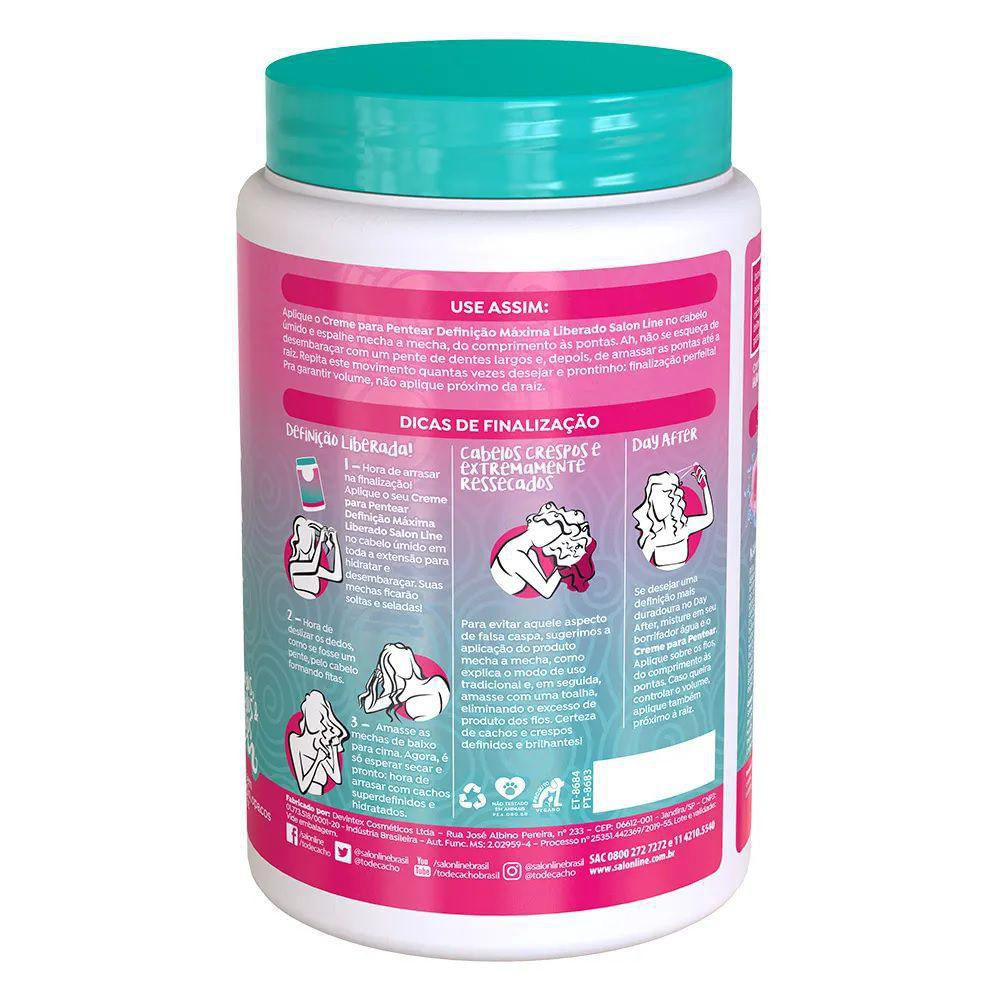 Creme De Pentear Salon Line Definição Máxima Liberado 1Kg em Promoção ...