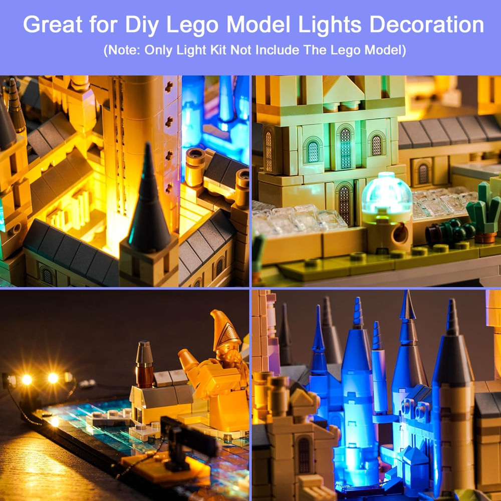 Kit de iluminação Hilighting LED atualizado para Lego Hogwarts Castle ...