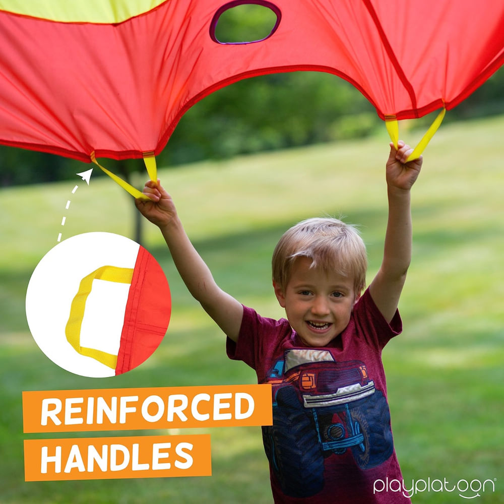 Parachute Hole Tarp Game Play Platoon de 1,8 m com 8 alças e 10 em ...