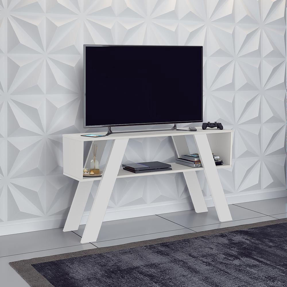 Rack Detroit Sala Para Tv Até 55 Polegadas Branco Fosco Branco Fosco em ...