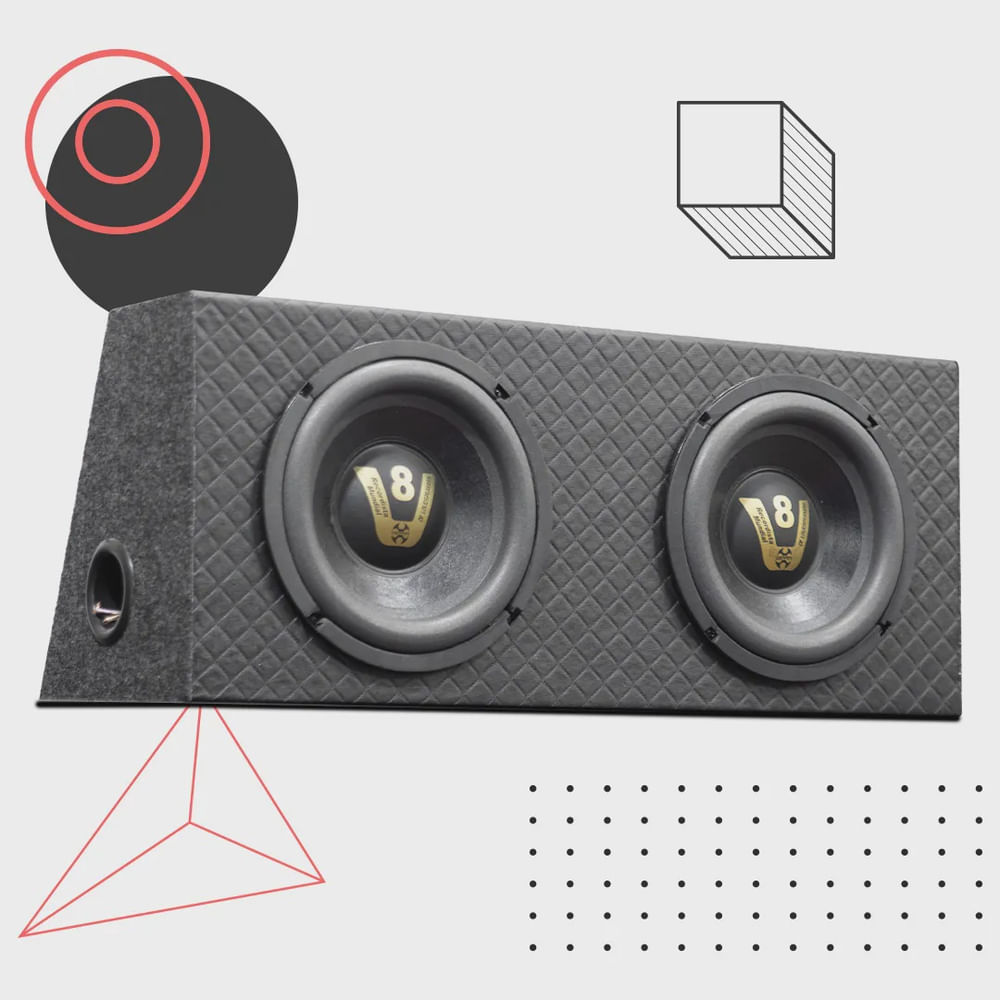 Caixa Grave 2 Subwoofer 8 Polegadas 400w Rms Gravão Slim em Promoção ...