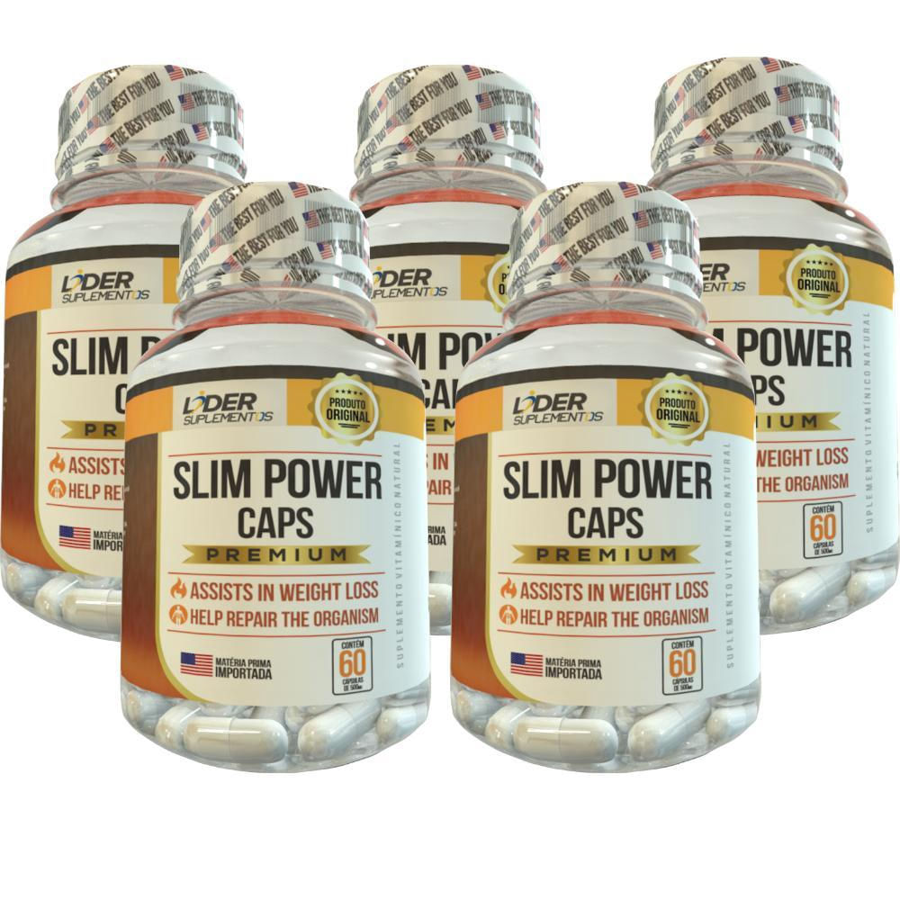 Slim Power Caps - 60 Cápsulas 500mg Kit Com 5 Potes em Promoção ...