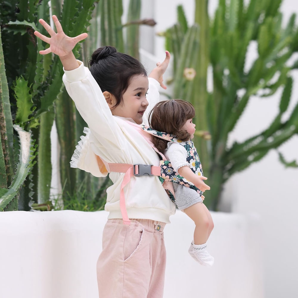 Porta-bebês de brinquedo gagaku para bonecas Reborn Baby Doll Kids Pink ...