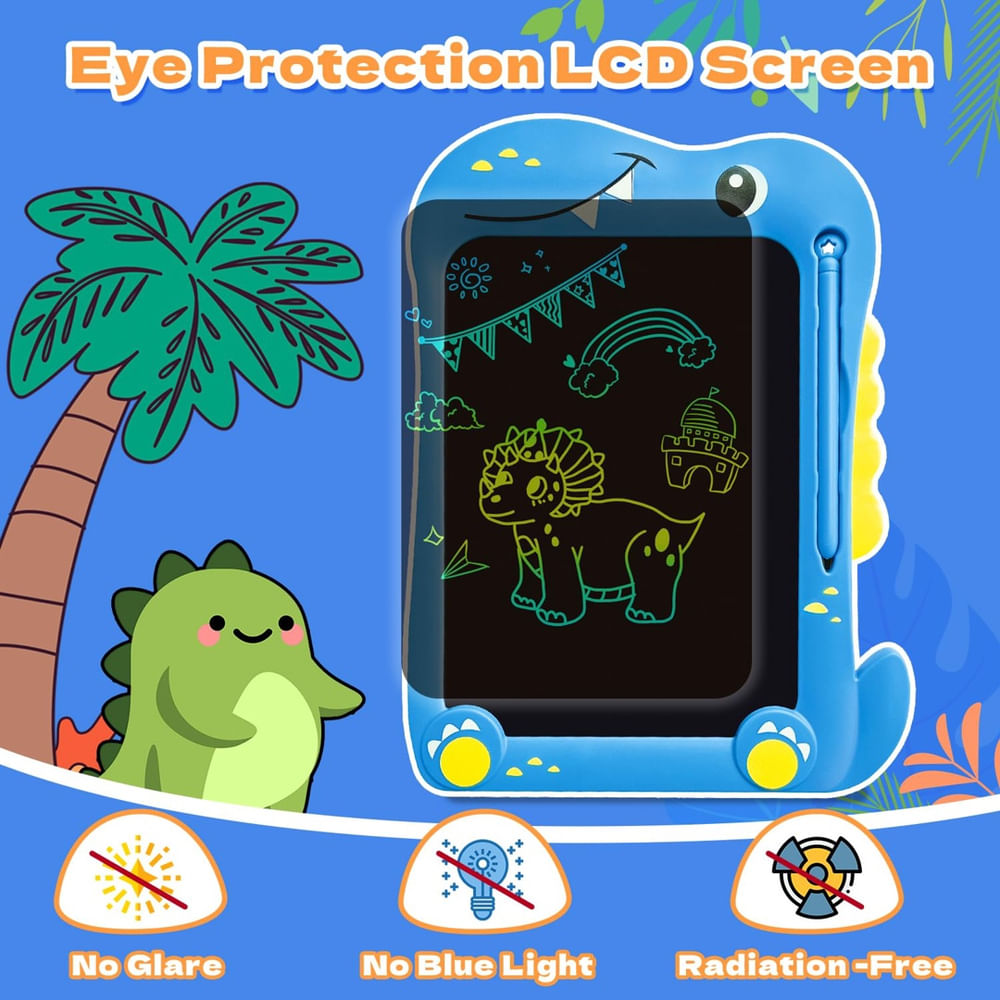 Tablet de escrita lcd poperfun Dinosaur 8,5 polegadas para crianças em ...