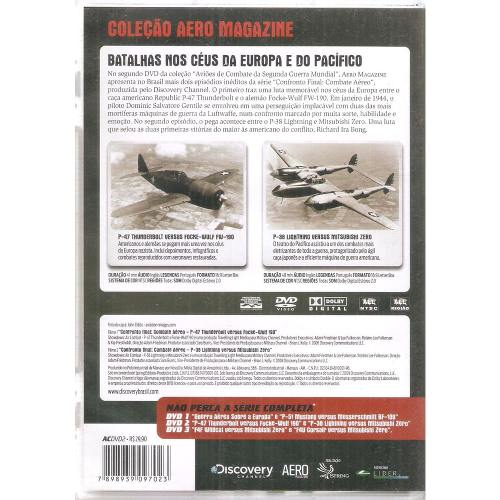 Kit 3 dvd aviões de combate de segunda guerra mundial em Promoção ...