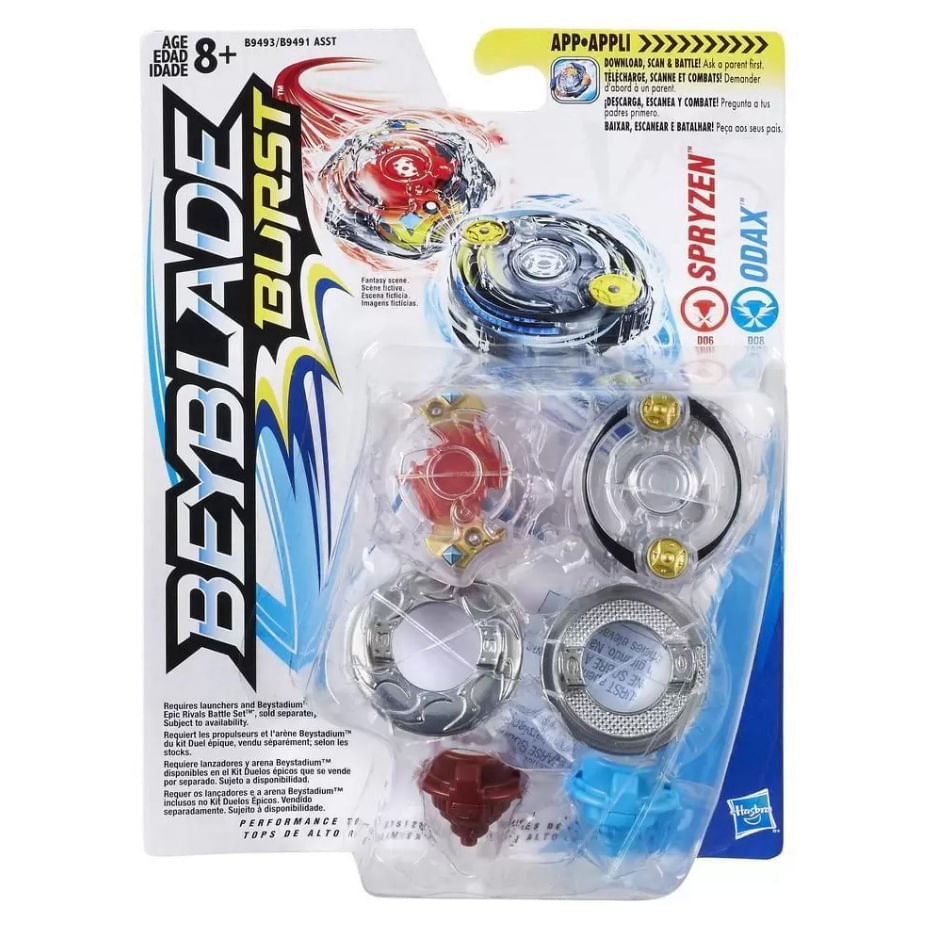 Beyblade Burst Pack 2 Spryzen e Odax B9493/B9491 - Hasbro em Promoção ...