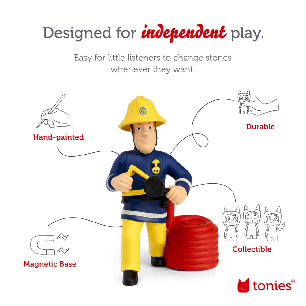 Reprodução de áudio: personagem Tonies Fireman Sam com 5 histórias em ...