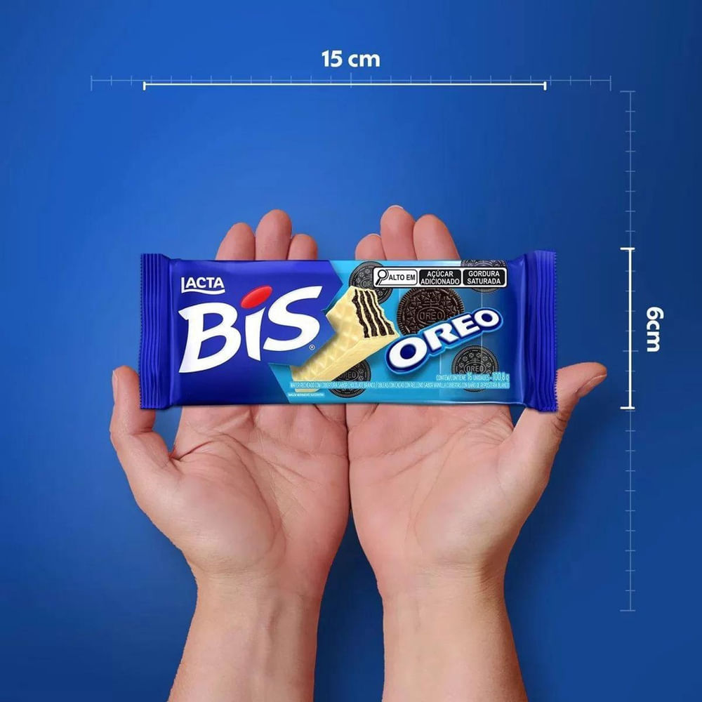 Bis Oreo Chocolate Lacta Kit 5 Caixas Com 16 Unidades em Promoção ...