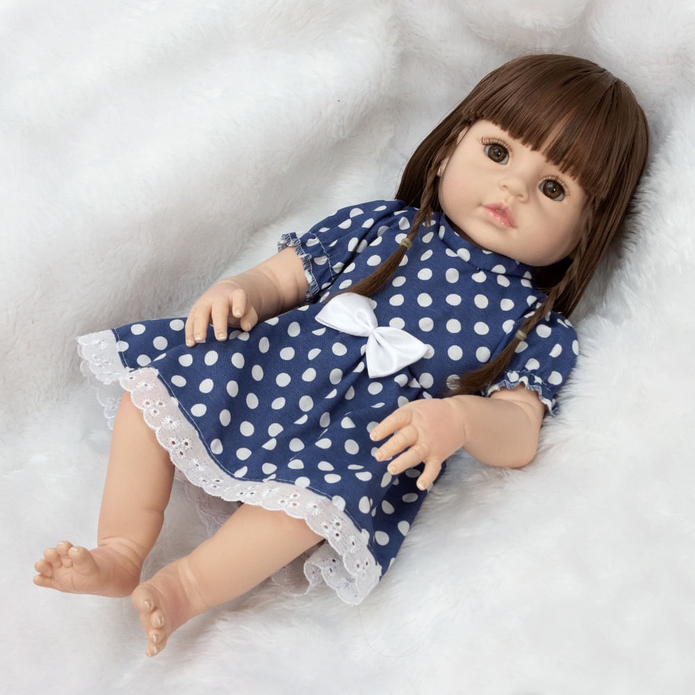 Boneca Tipo Reborn Recem Nascida 13 Acessórios Pode Banho em Promoção ...