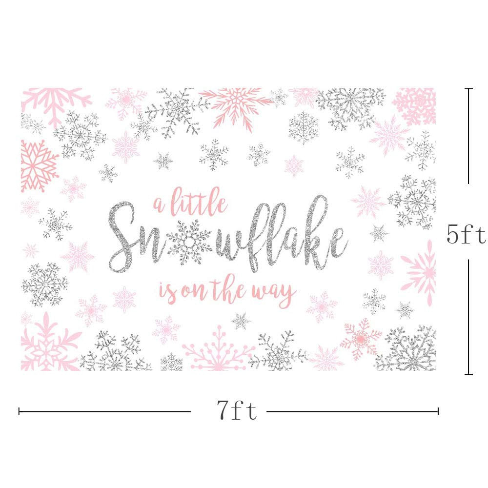 Fundo da foto mehofond Winter Snowflake 2.1x1.5m para chá de bebê em ...