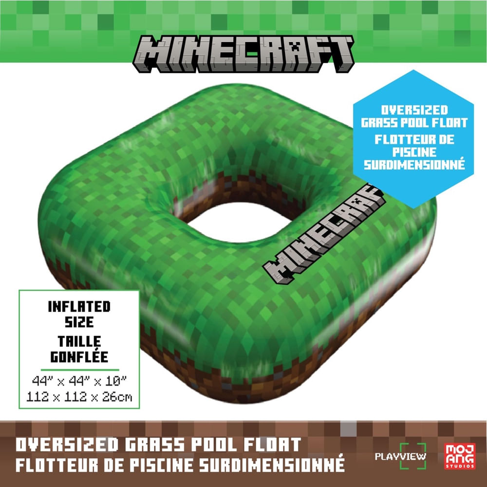 Pool Float playview brands Minecraft Giant Grass Block em Promoção ...