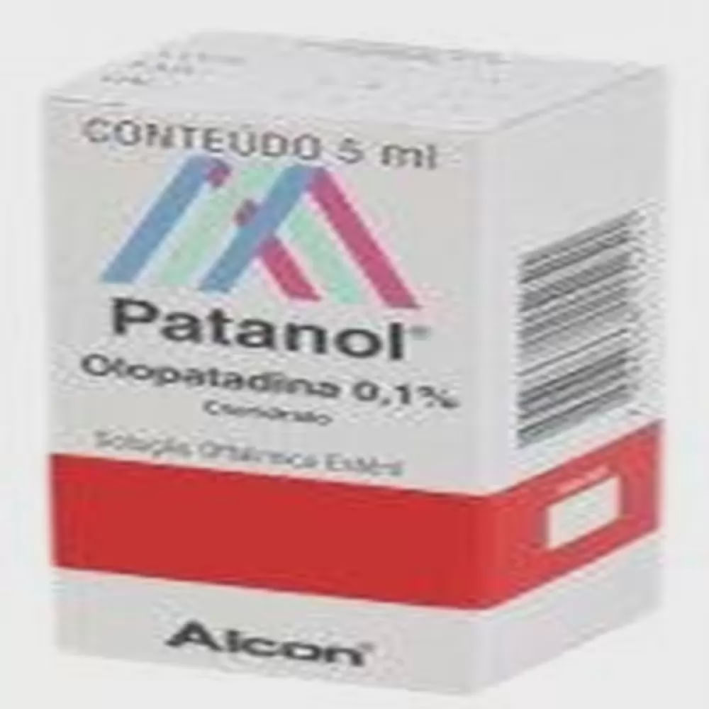 Patanol 1mg/mL, caixa com 1 frasco gotejado com 5mL de solucao de uso ...