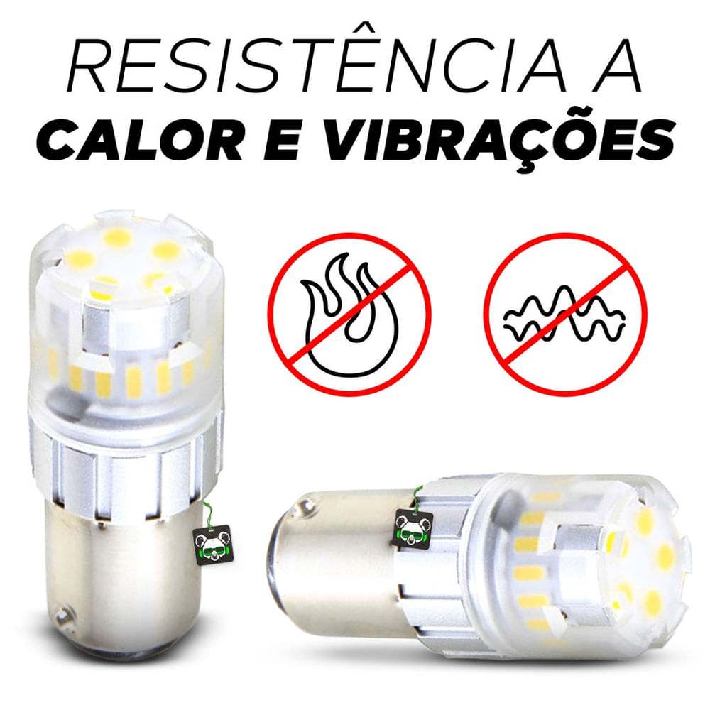 Kit Lâmpada Led Titanium 2 Polos 1157 12v Branco Luz Ré Teto em ...