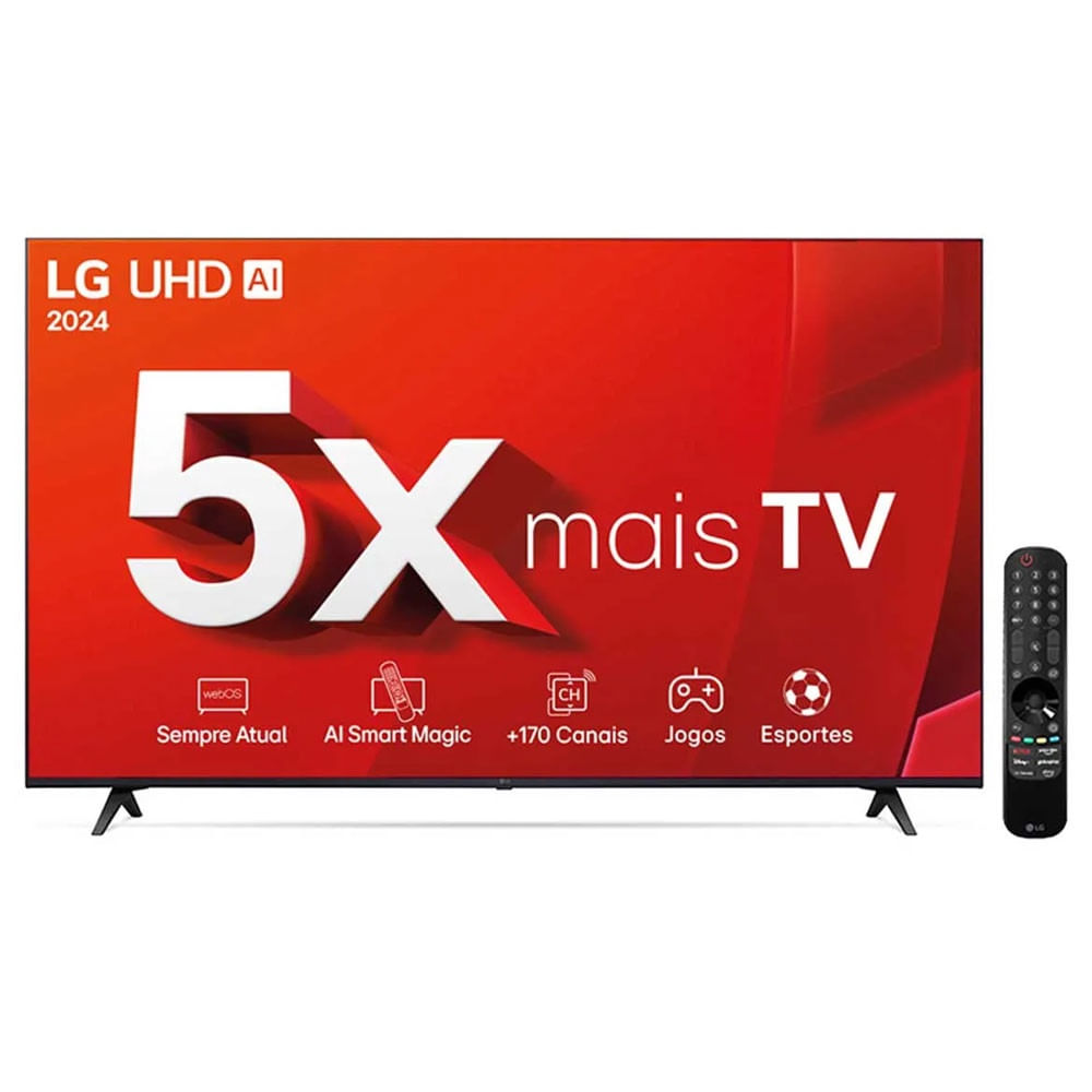 Smart TV 4K 50 Polegadas LG uhd 50UT8050 Processador A5 Ger7 ai Alexa ...