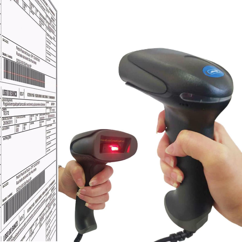 Leitor Código De Barra Com Fio Knup Kp-1026 Boleto Bancário em Promoção ...