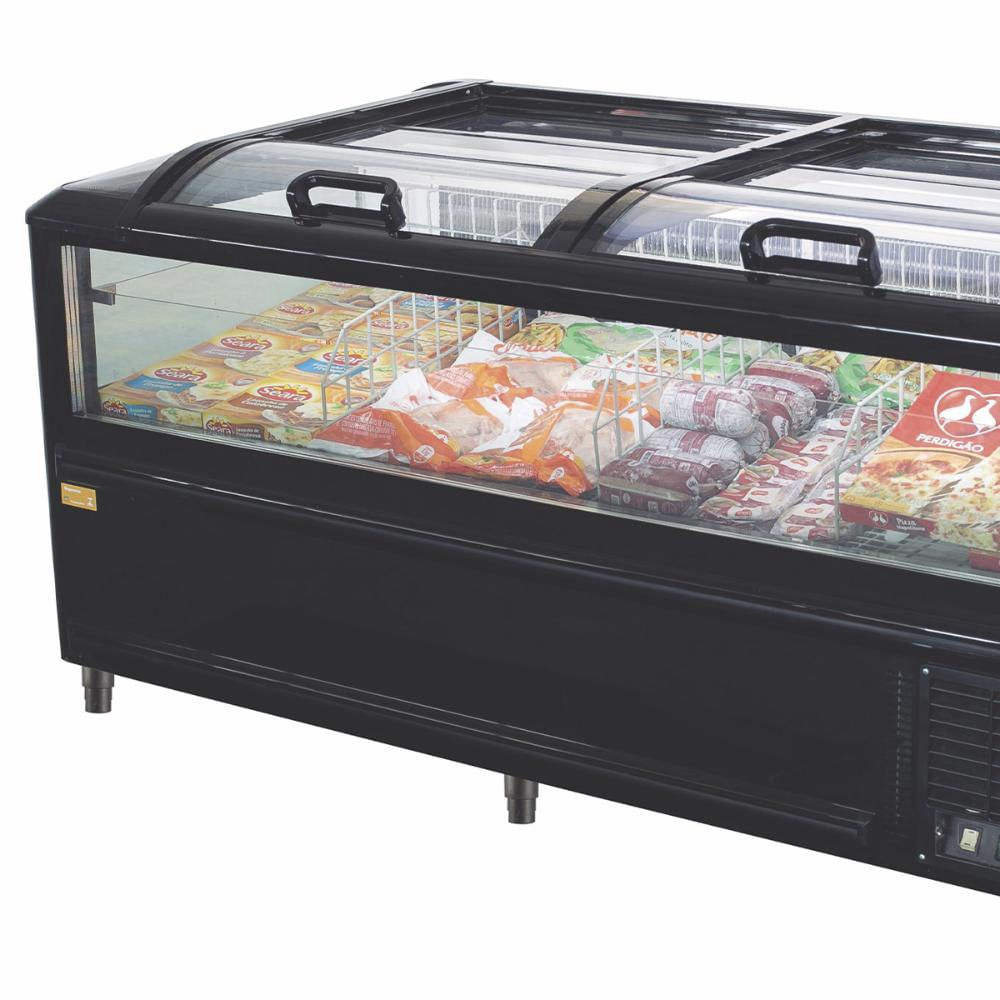 Expositor Ilha para Congelados Frilux Full Glass Inverter 1,85m 220V RF ...