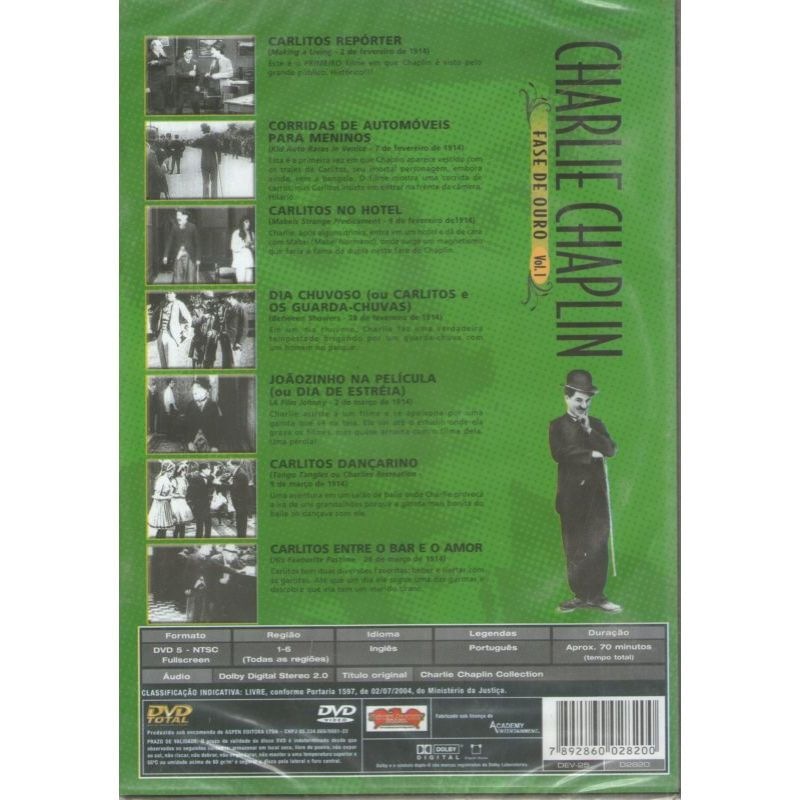 Dvd Charlie Chaplin Fase de Ouro Volume 1 em Promoção | Ofertas na ...