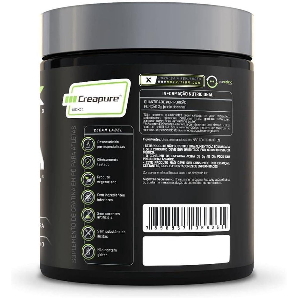 Creatina Com Selo Creapure (300G) - Dux Nutrition em Promoção | Ofertas ...