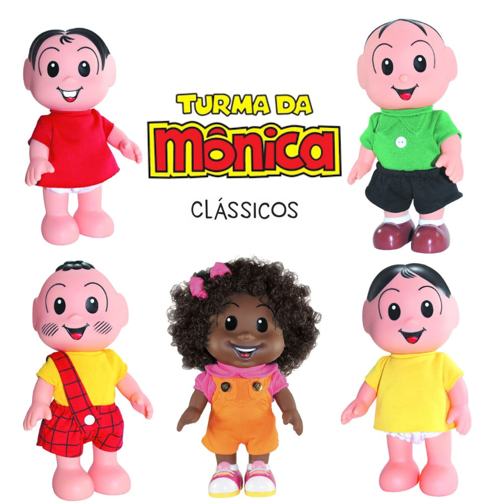 Boneca Turma Da Mônica Boneco Infantil Vinil Articulado 24cm em ...