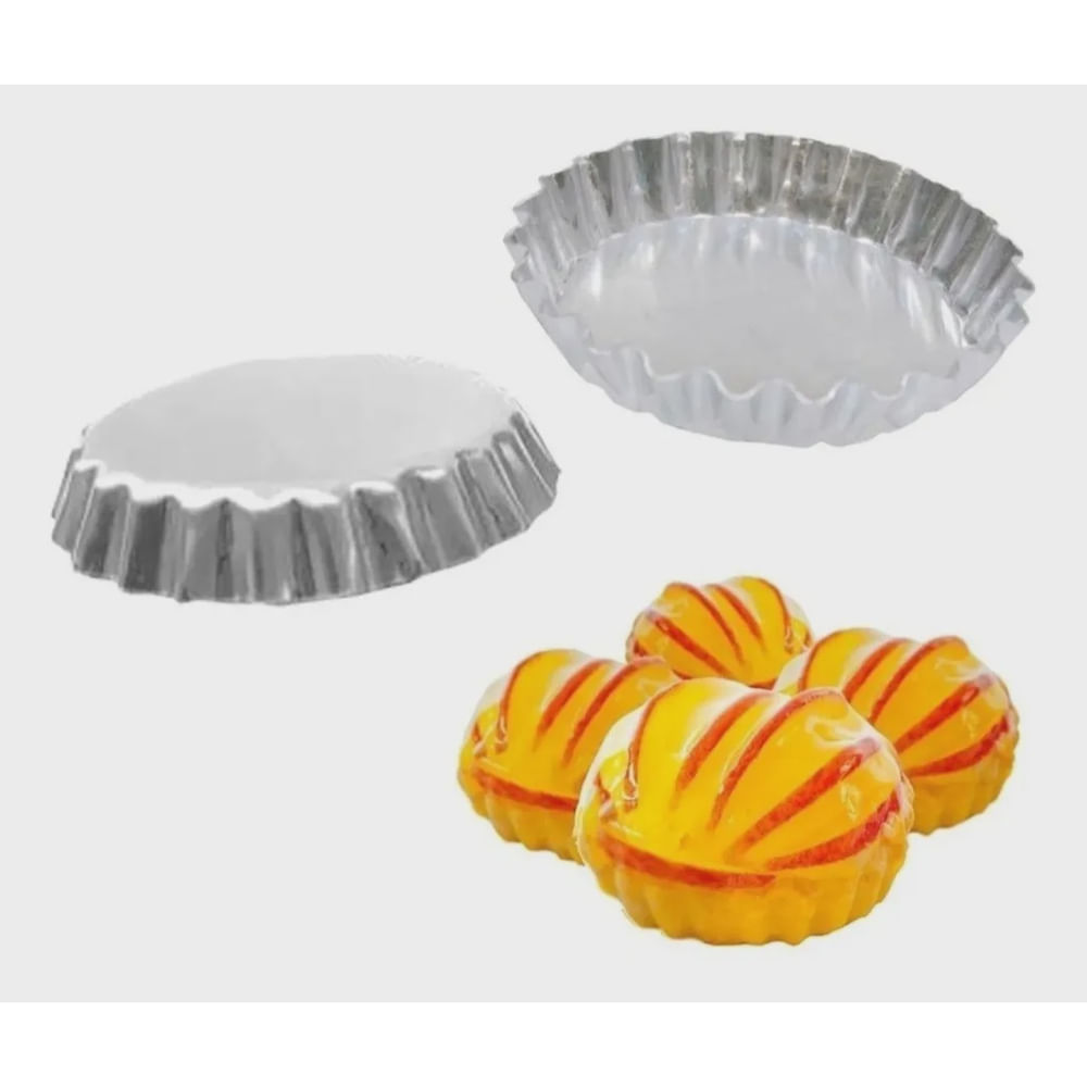 Forma Torta Crespa Fundo Fixo 5cm Kit 12 Peças Em Alumínio em Promoção ...