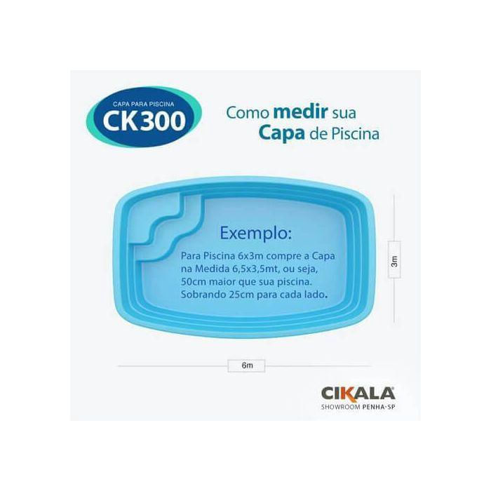 Capa De Piscina Azul Ck300 8X6 Metros + Kit Instalação em Promoção ...