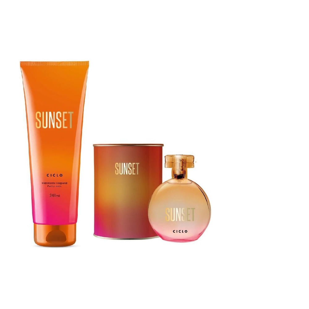 Kit Perfume Sunset 100Ml E Hidratante 240Ml Ciclo em Promoção | Ofertas ...