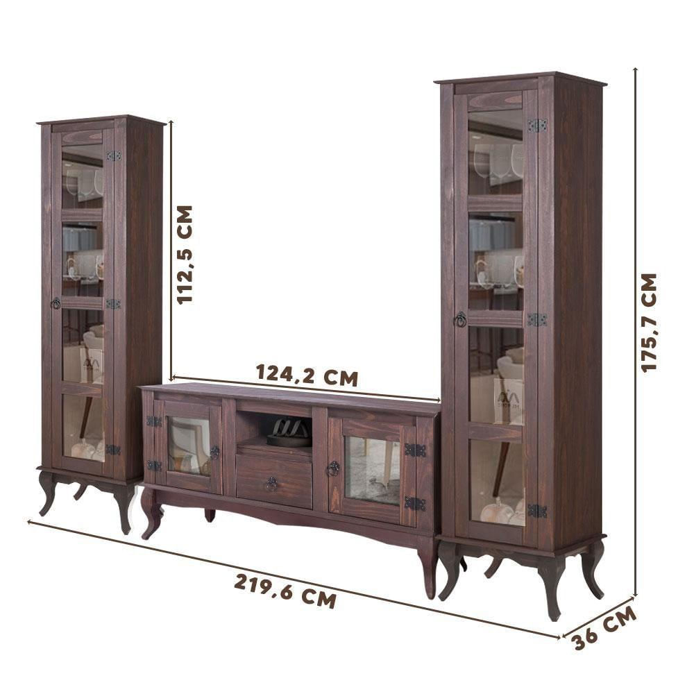 Cantinho Do Café Rústico Completo Imbuia Jm Móveis em Promoção ...