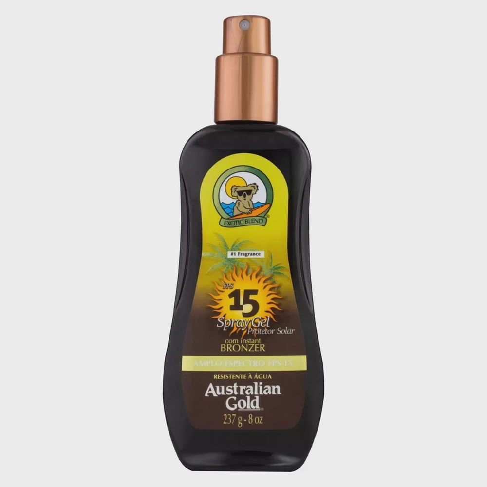 Australian Gold Instant Bronzer fps 15 - Protetor Solar Spray 237ml em ...