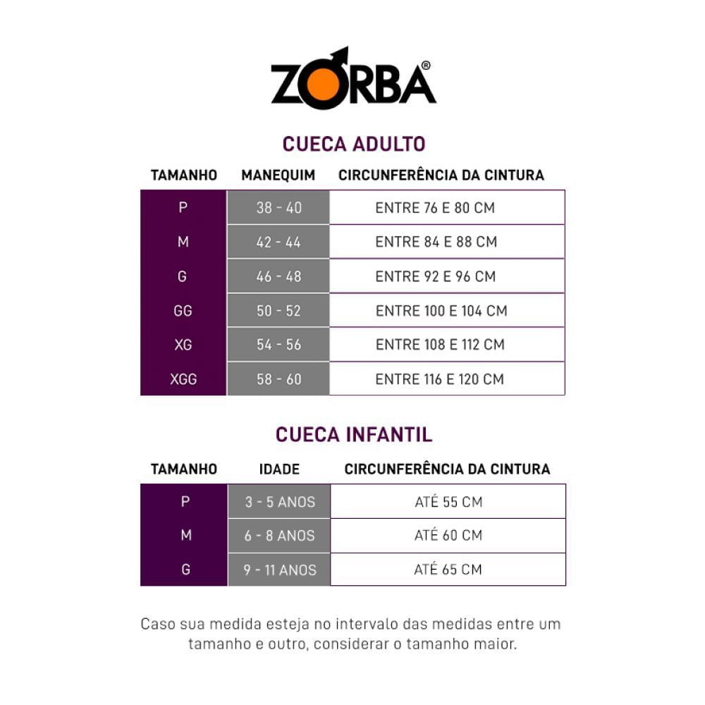 Kit 6 Cuecas Zorba Infantil Boxer sem Costura Algodão 678 em Promoção ...