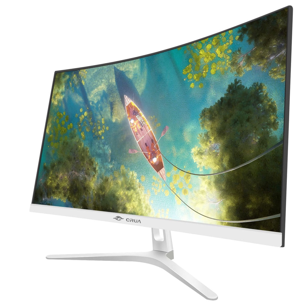 Monitor crua branco curvo de 27 polegadas Full HD 100 Hz 99% sRGB em ...