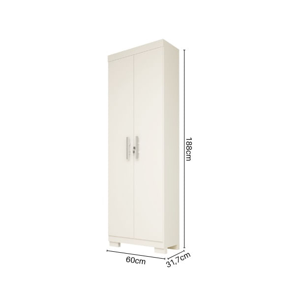 Multiuso Íris 2 Portas 5 Prateleiras Branco acp Móveis 100%MDF em ...