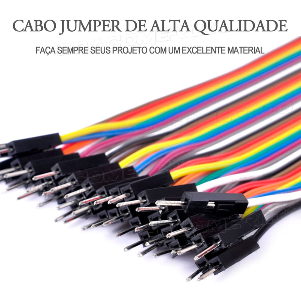 Cabo Arduino Wire Jumper Macho X Macho 20 Cm 40 Fios Pçs em Promoção ...