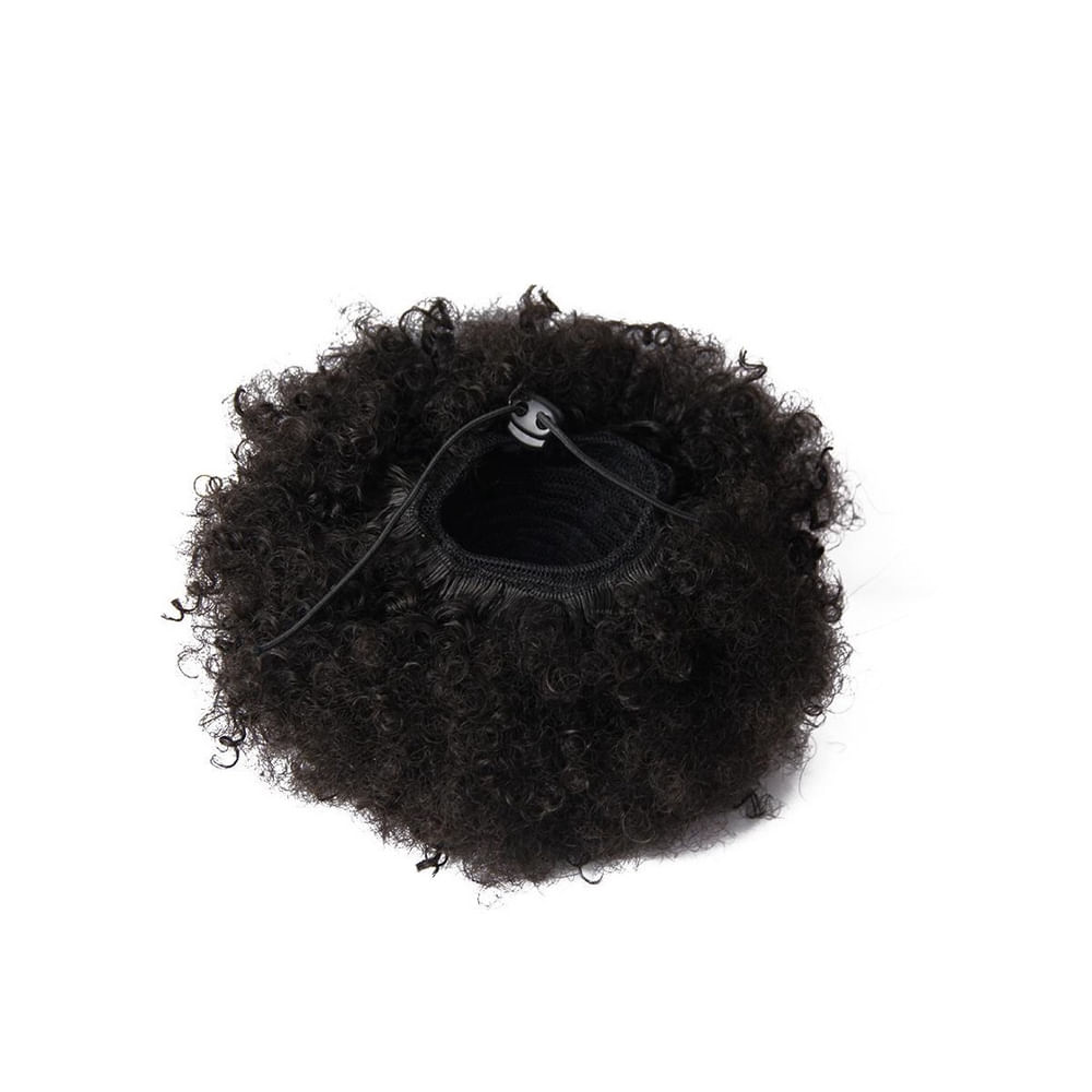 Aplique Puff Black Coque Afro Castanho Natural 4 Fibra em Promoção ...