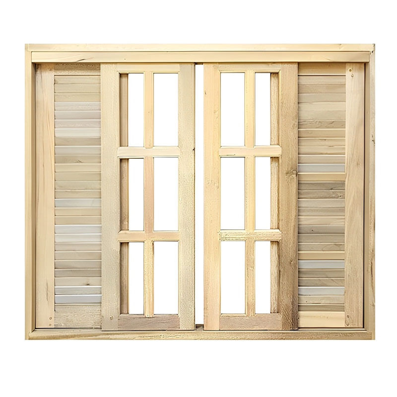 Janela de Madeira Veneziana de Correr Reto de Itaúba Esquadrias Longo ...