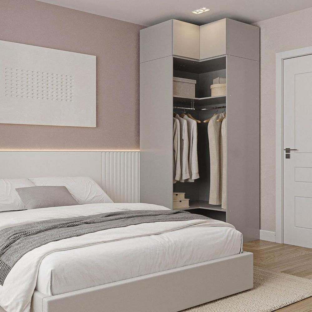 Guarda-Roupa Modulado de Canto 2 Peças 2 Portas Jade CabeCasa ...