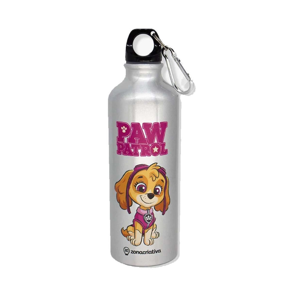 Garrafa Alumínio Mosquetão Skye Patrulha Canina 500 Ml Zona em Promoção ...