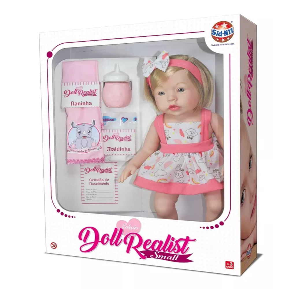 Boneca Reborn Bebê Realista Em Vinil Doll Cabelo Loiro em Promoção ...