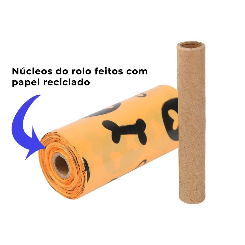 Kit 45 Sacos Cata Caca Pega Coco Saquinho Coletor de Fezes Cachorro ...