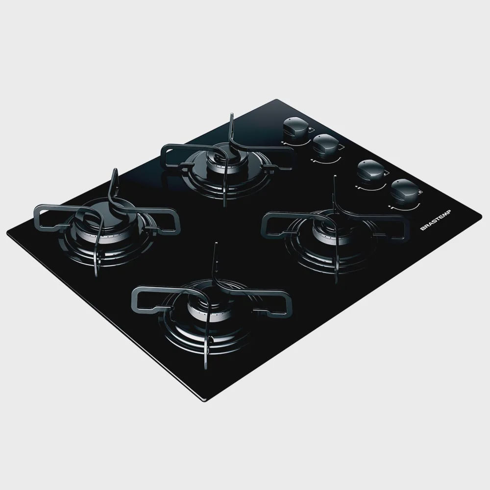 Cooktop 4 Bocas Brastemp com Grades Piatina e Acendimento Automático ...