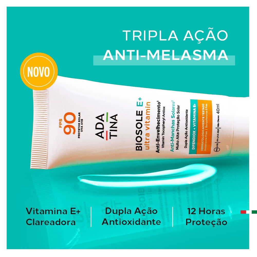 Protetor Solar Biosole e + Anti Melasma Mancha Ultra Vitamina anti ...