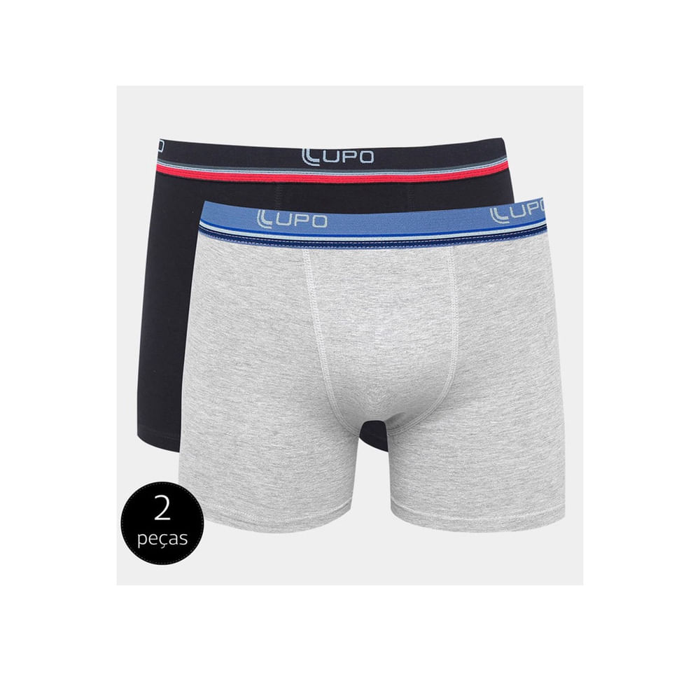 Cueca Boxer Lupo Preto E Cinza Kit2 em Promoção | Ofertas na Americanas ...