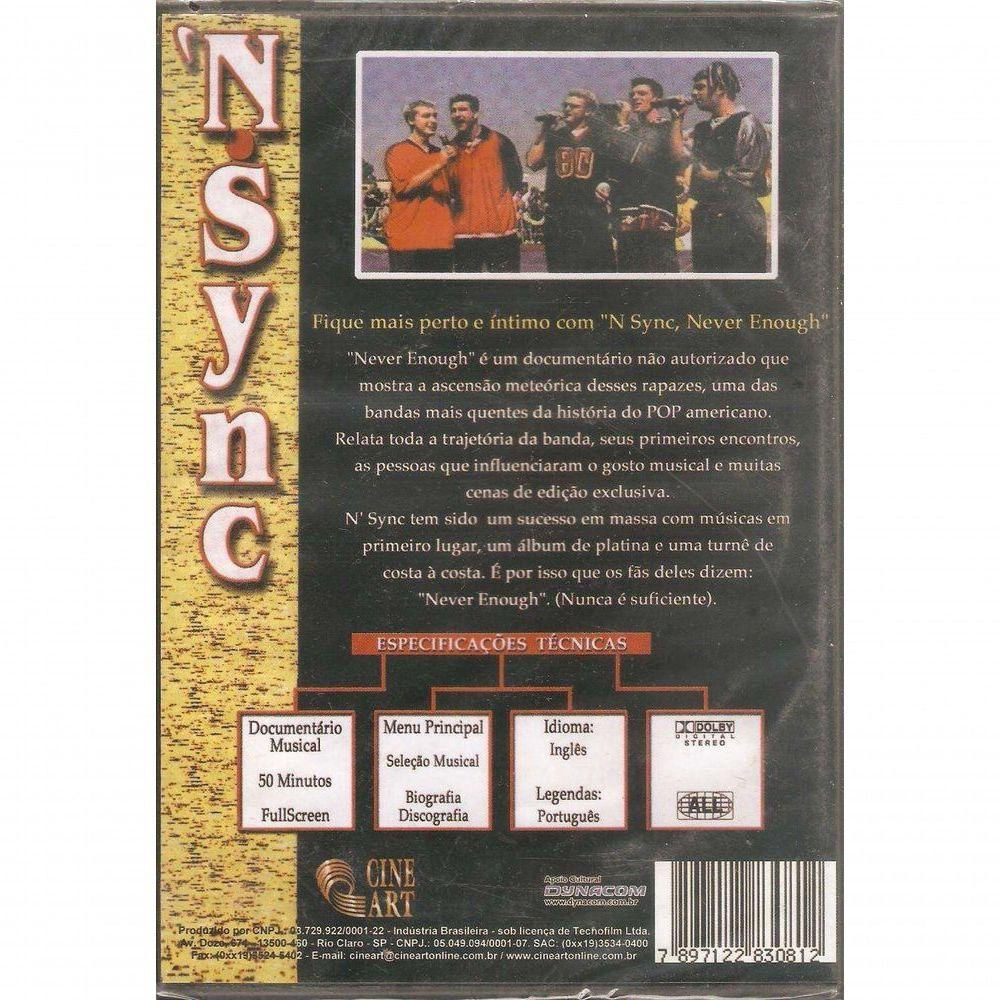 Mídia Dvd Nsync - Never Enough em Promoção | Ofertas na Americanas